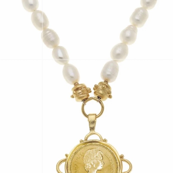 Susan Shaw | Jewelry | Susan Shaw Queen Elizabeth Pear And Gold Coin ...